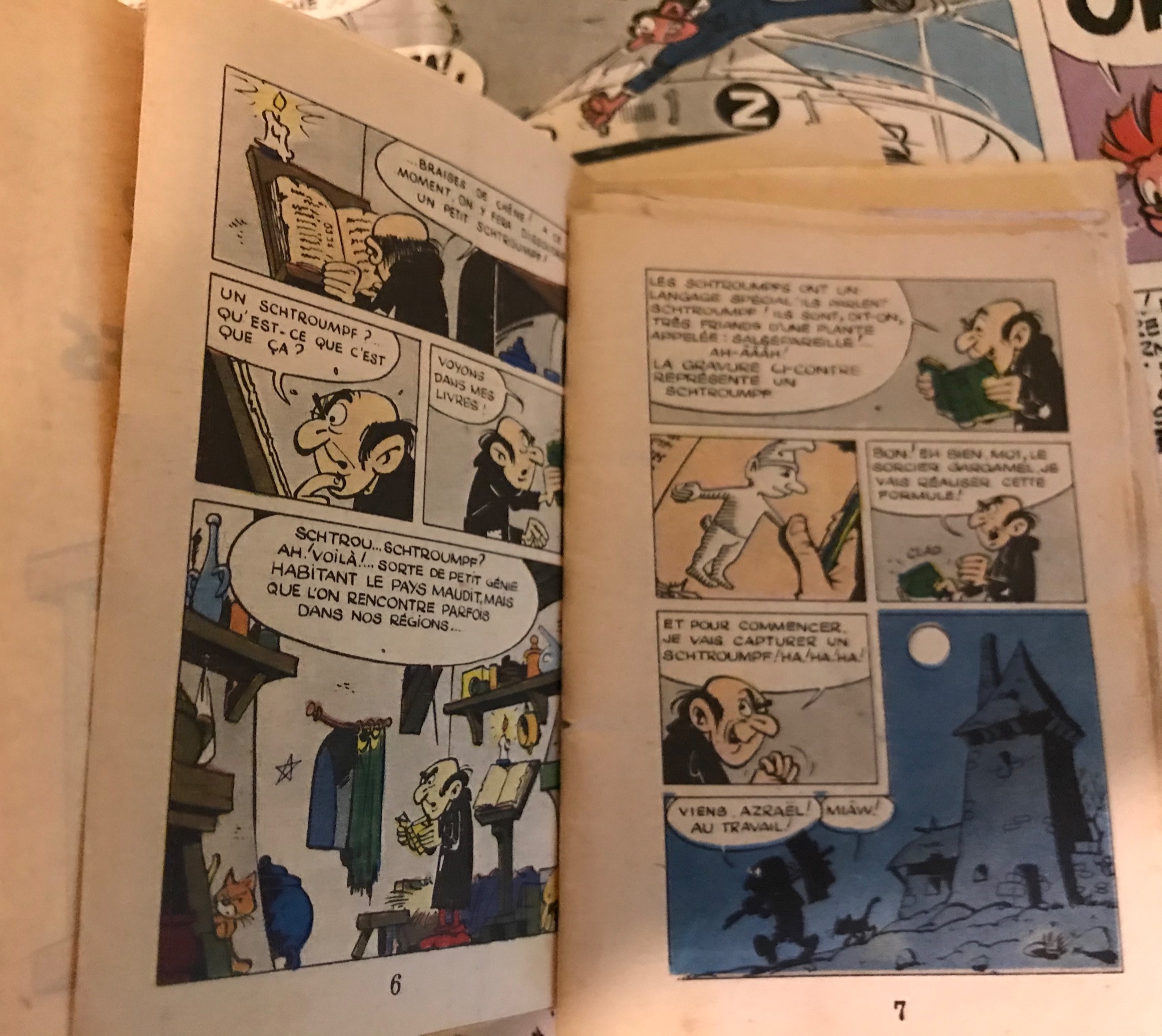Gargamel and Azrael First Appearance in Peyo's Smurfs - nekoplz